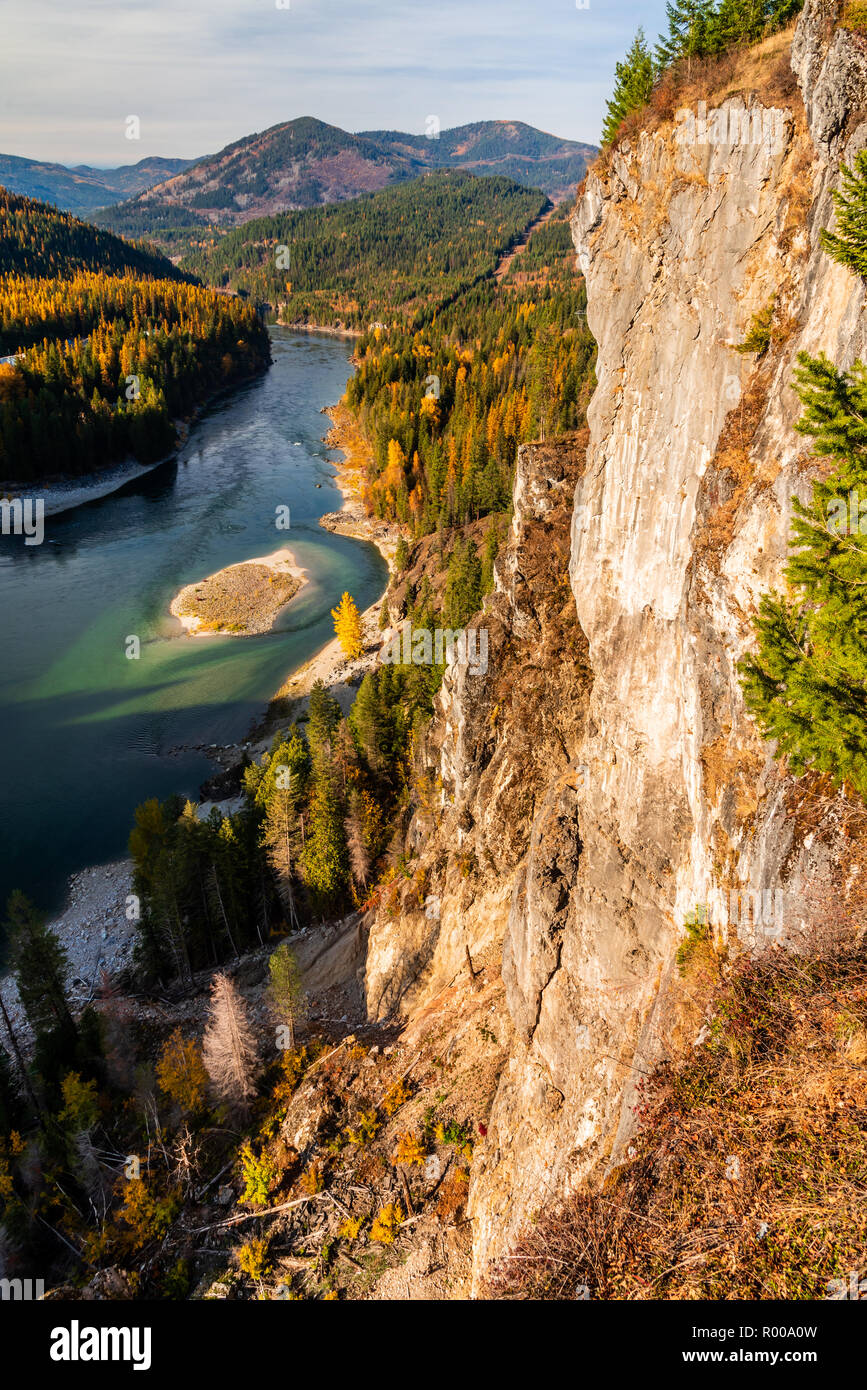 Pend Oreille River at Boundary Dam in Northeastern Washington State ...