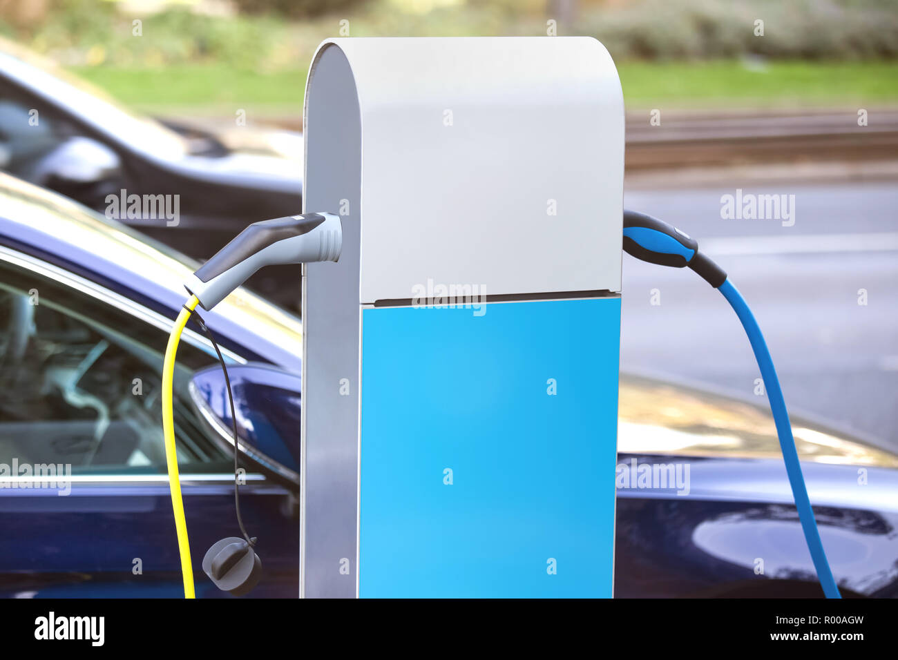electrical car charging column Stock Photo - Alamy