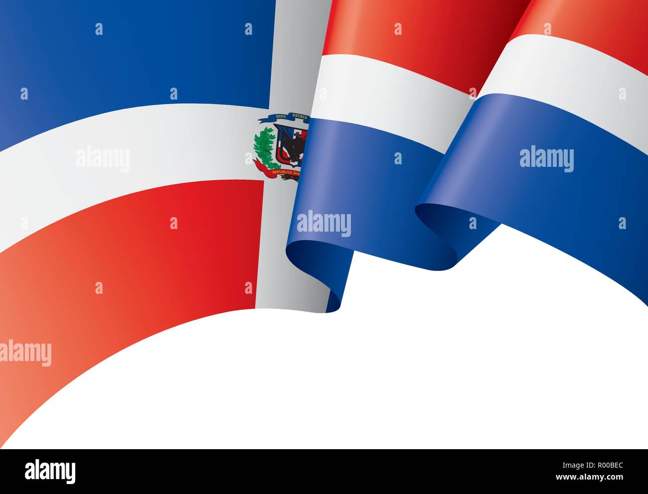 Dominicana flag, vector illustration on a white background Stock Vector ...