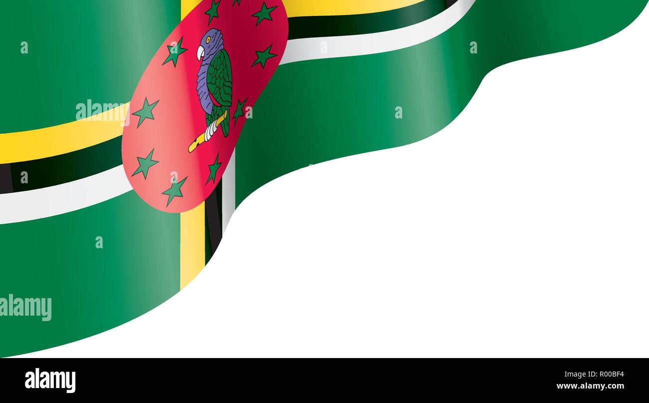 Dominica national flag waving background Stock Vector Images - Alamy