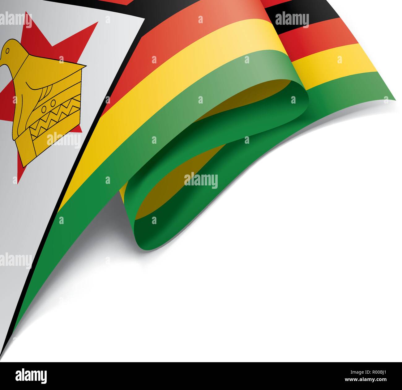 Zimbabwe flag, vector illustration on a white background Stock Vector ...