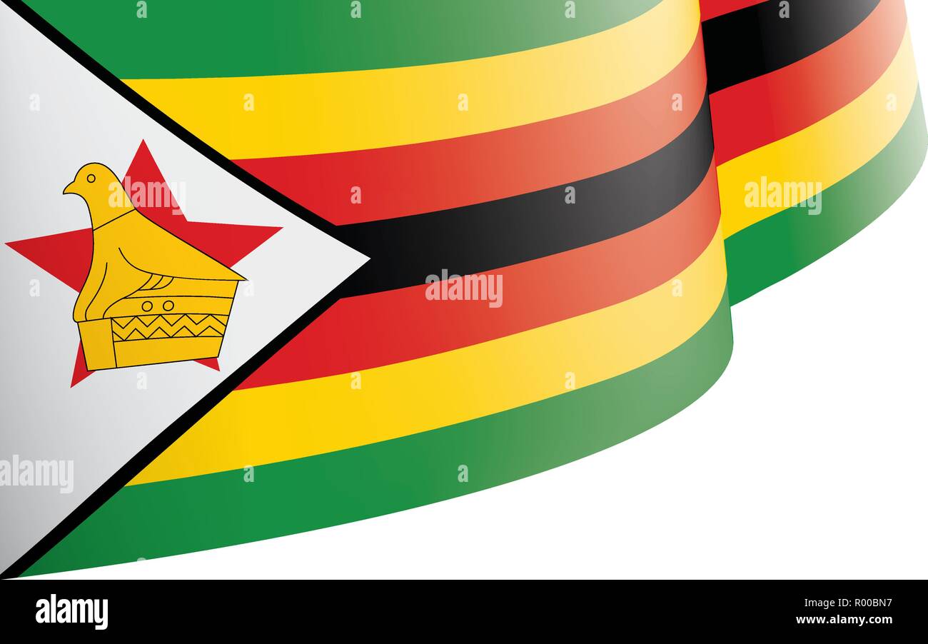 Zimbabwe flag, vector illustration on a white background Stock Vector ...