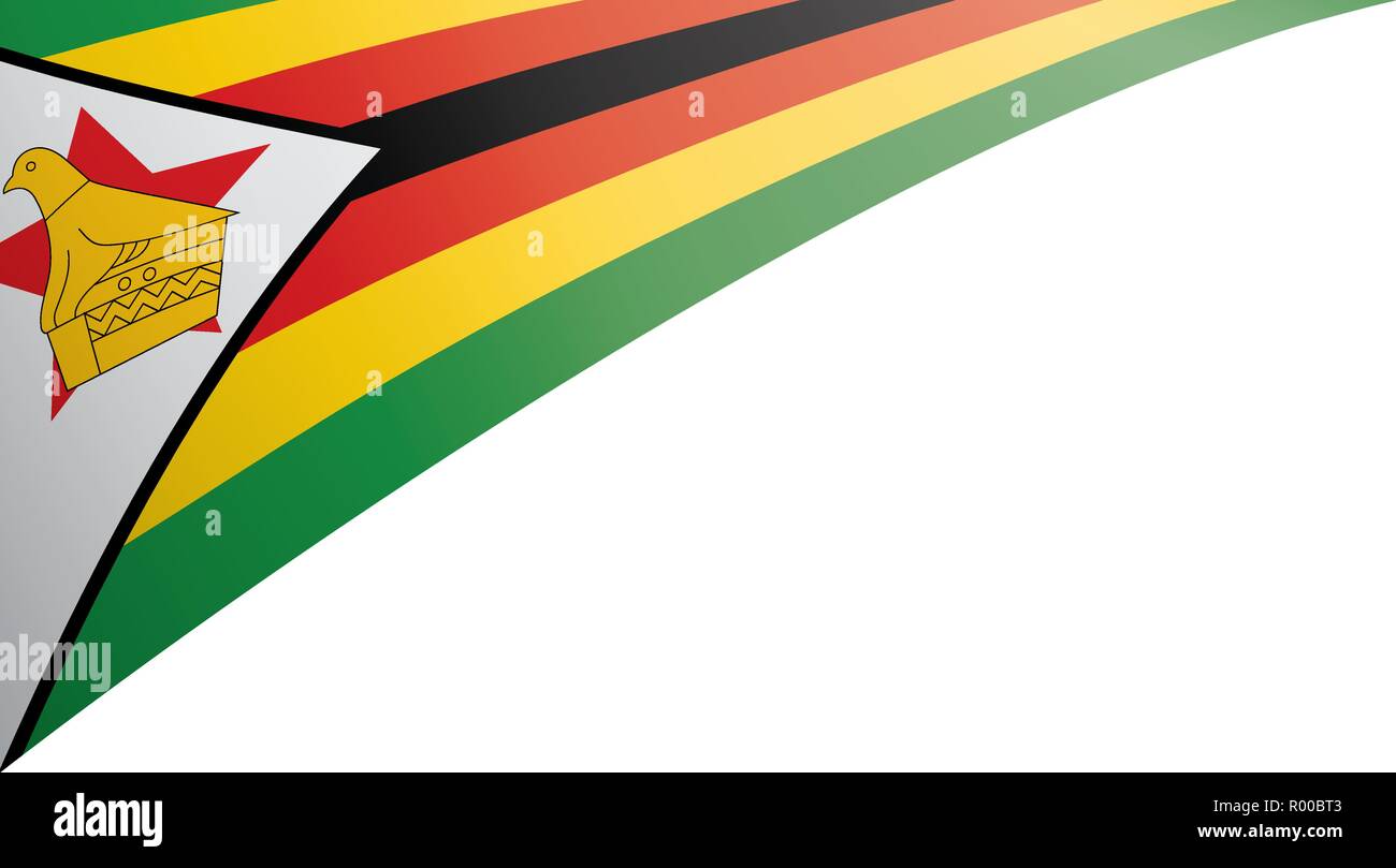 Zimbabwe flag, vector illustration on a white background Stock Vector ...