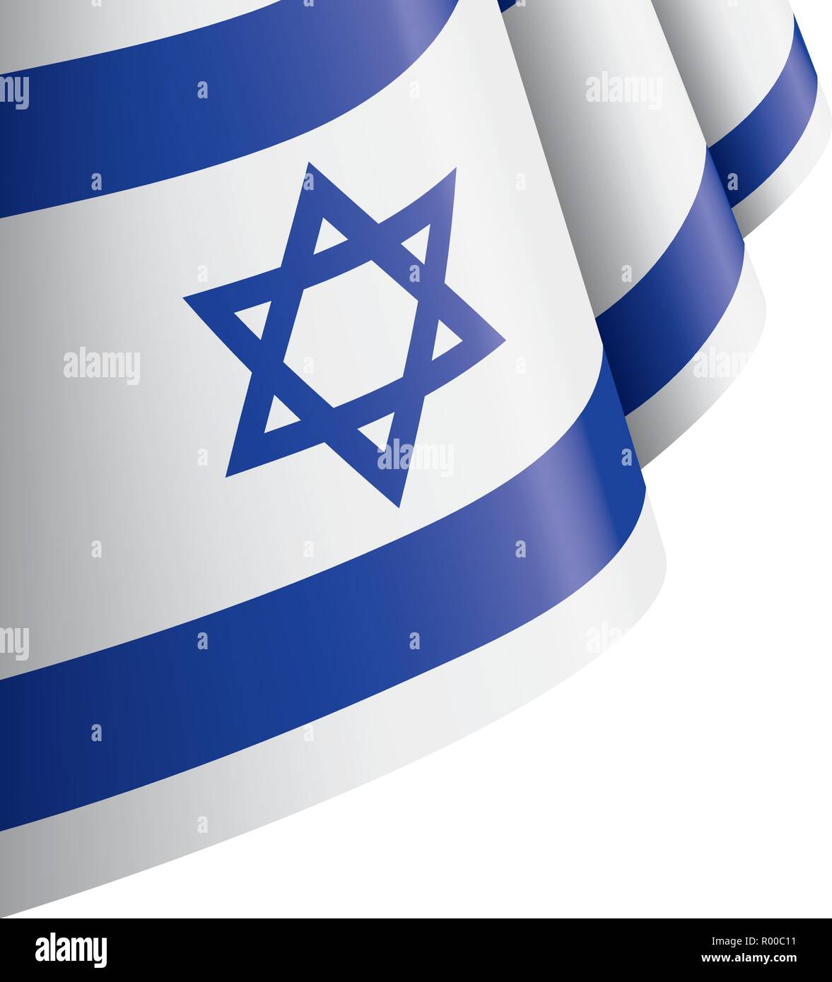 Israel flag, vector illustration on a white background Stock Vector ...