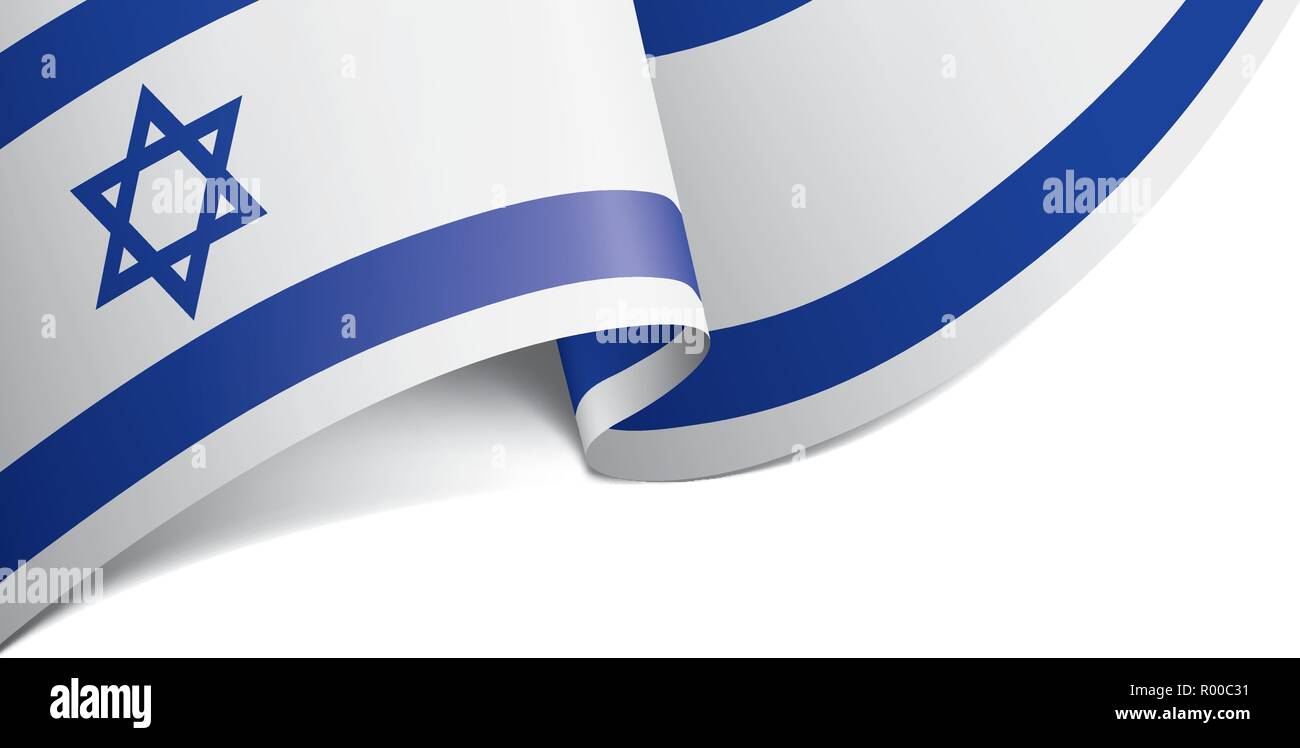 Israel flag, vector illustration on a white background Stock Vector ...