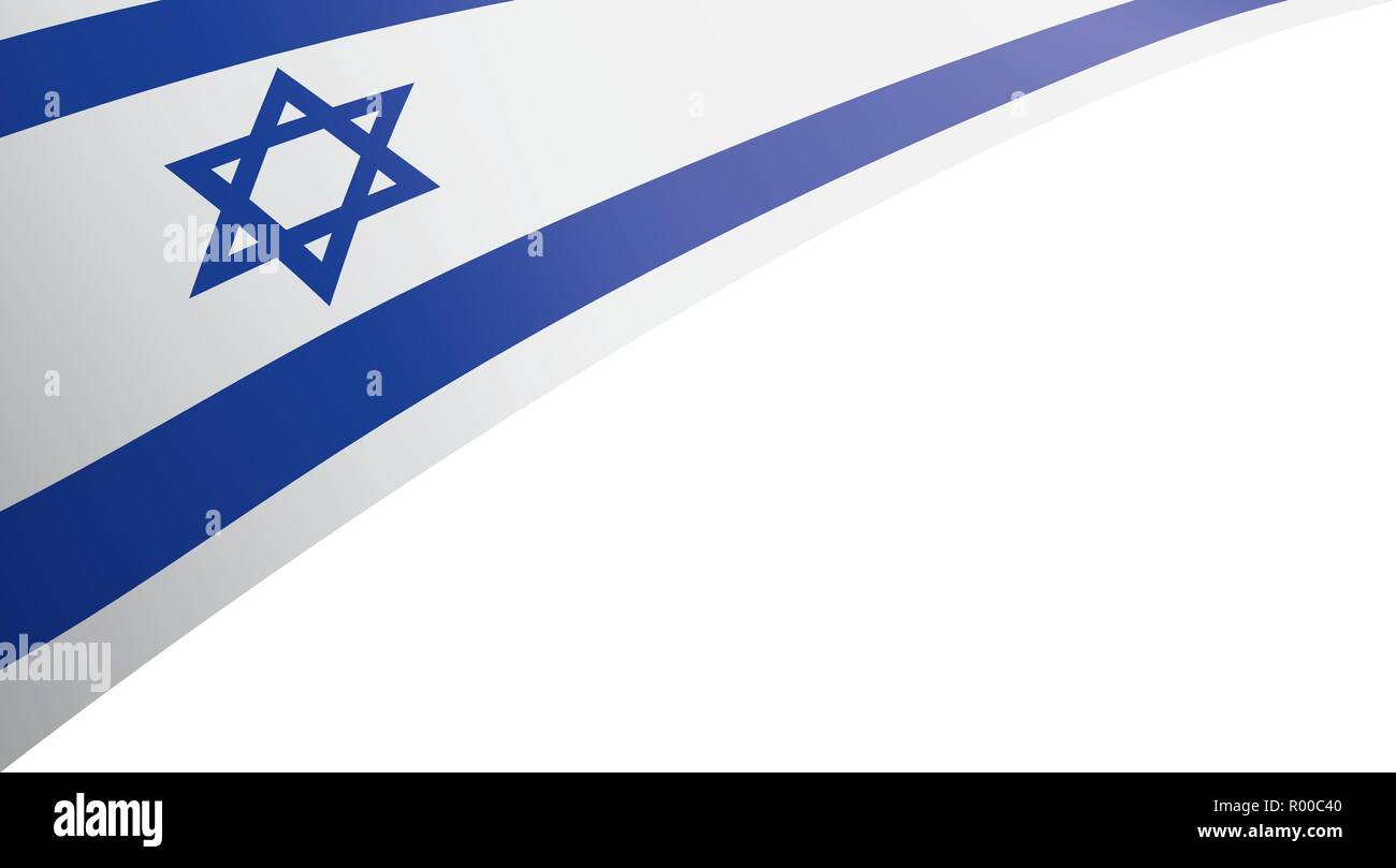Israel flag, vector illustration on a white background Stock Vector ...