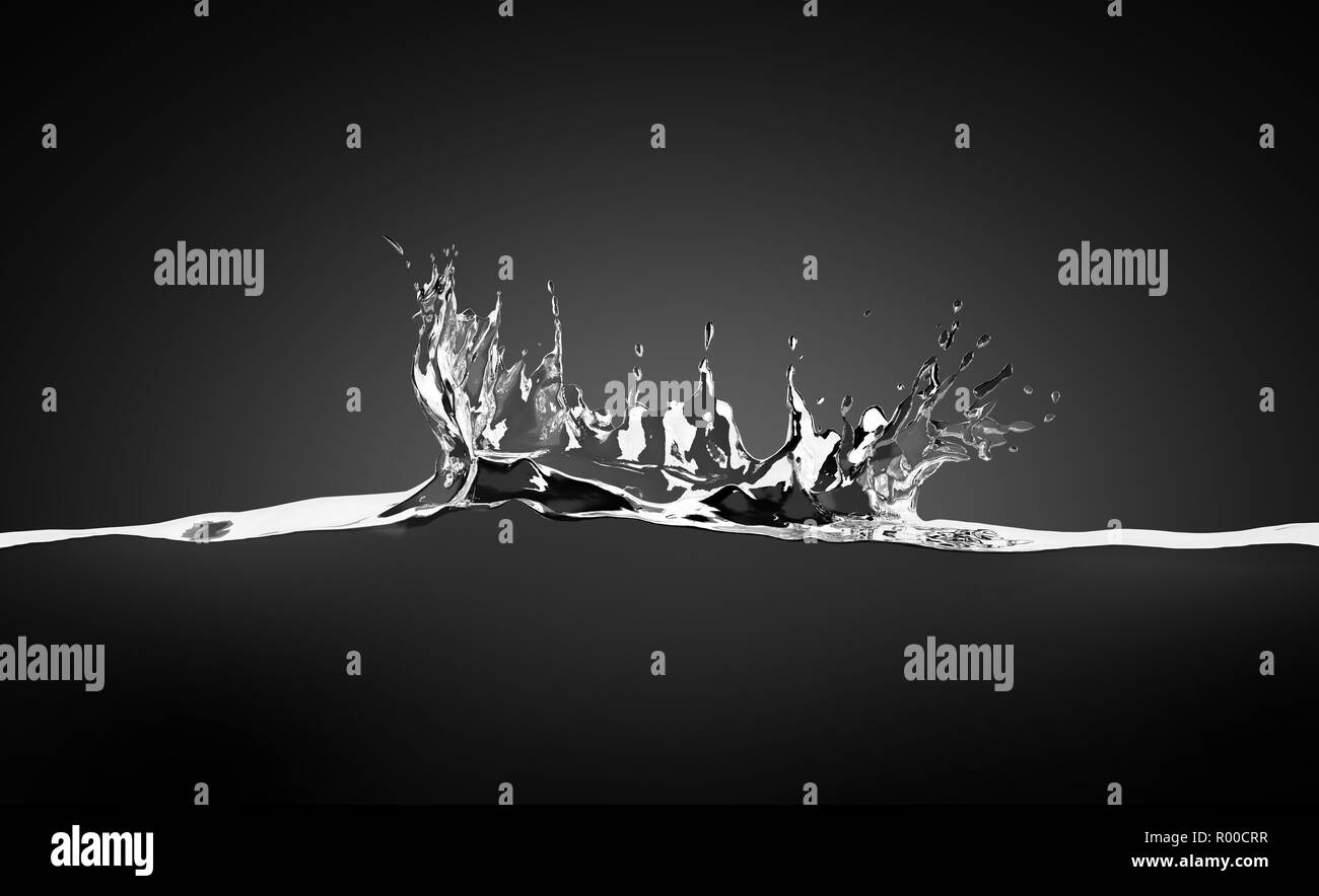 3d water drops on Black and White Stock Photos & Images - Alamy