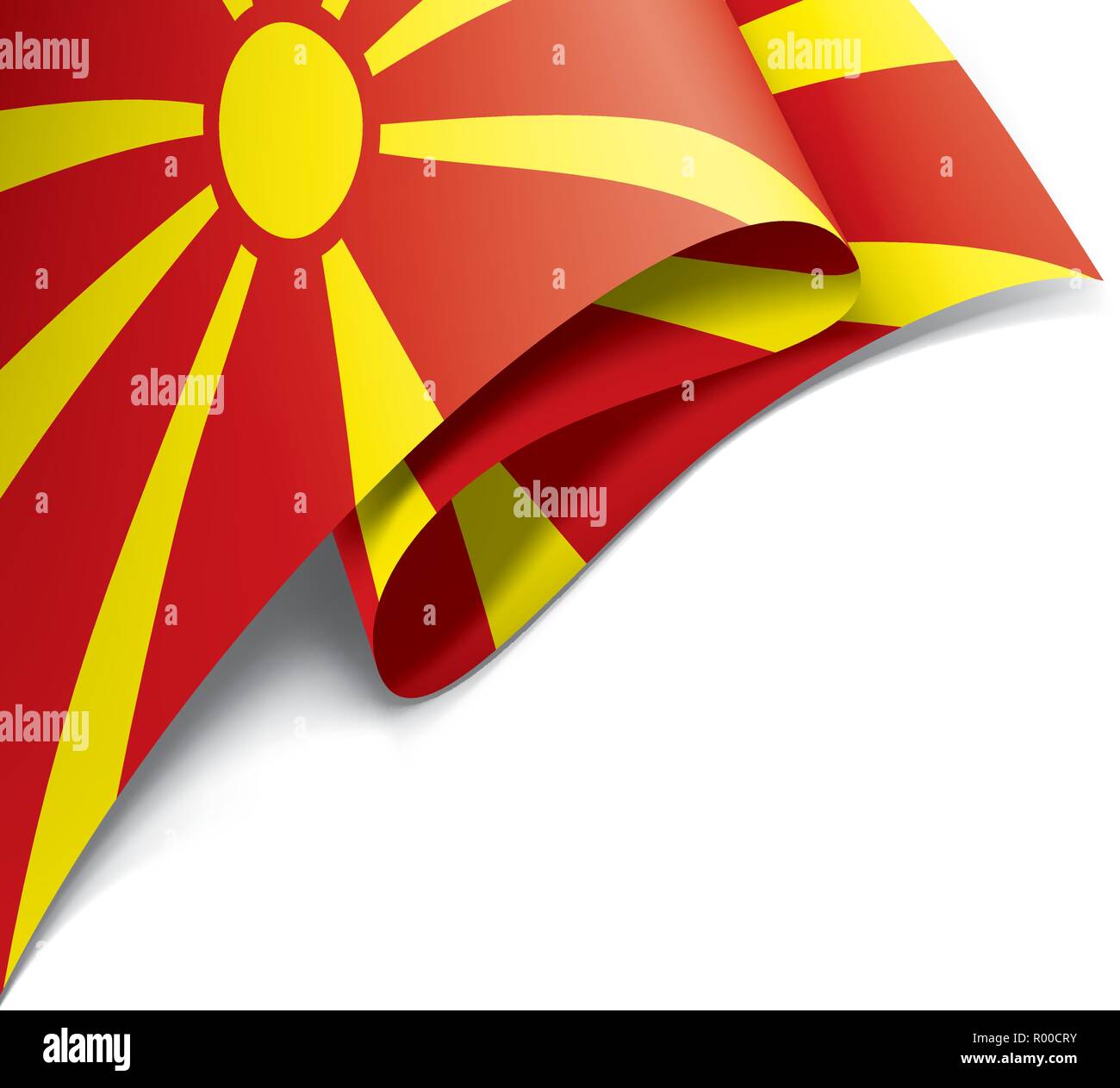 Macedonia flag, vector illustration on a white background Stock Vector ...