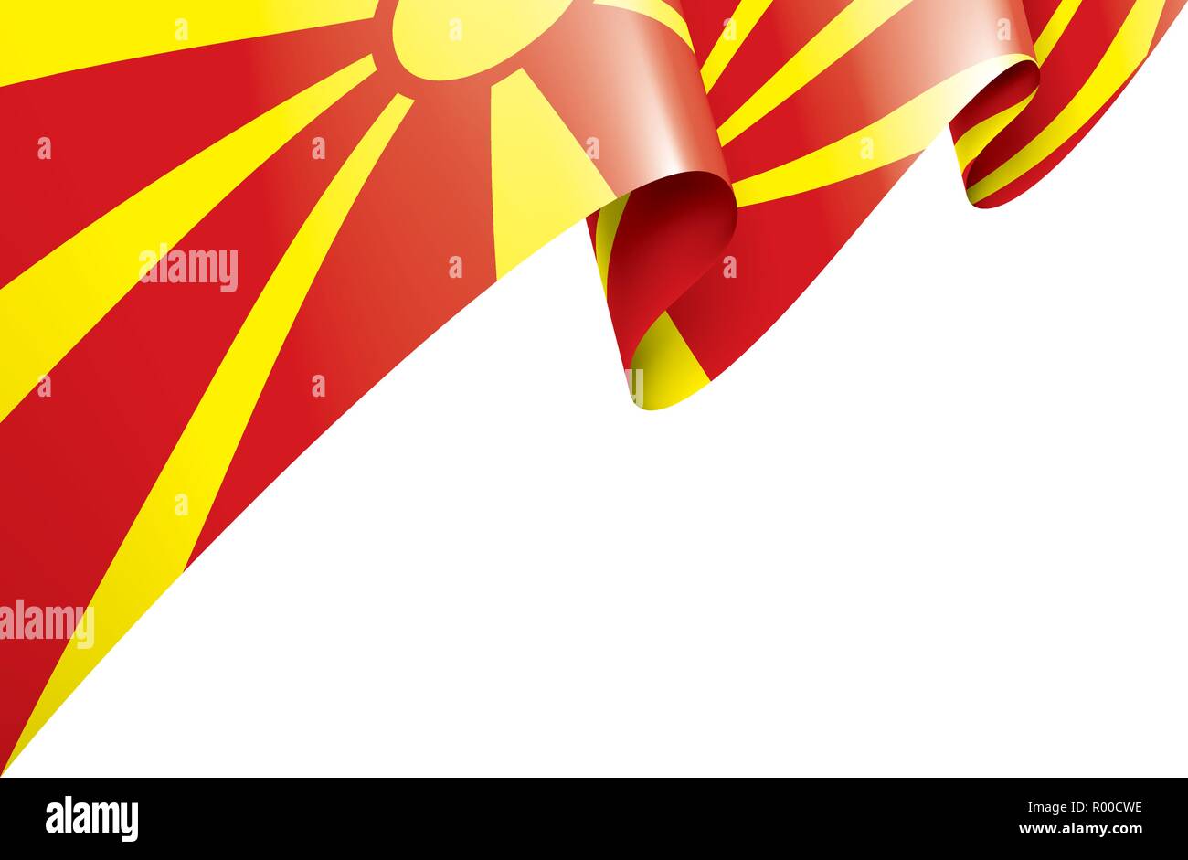 Macedonia flag, vector illustration on a white background Stock Vector ...