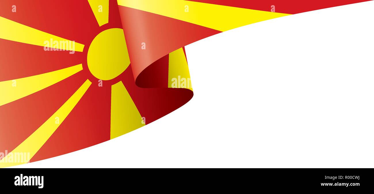 Macedonia flag, vector illustration on a white background Stock Vector ...