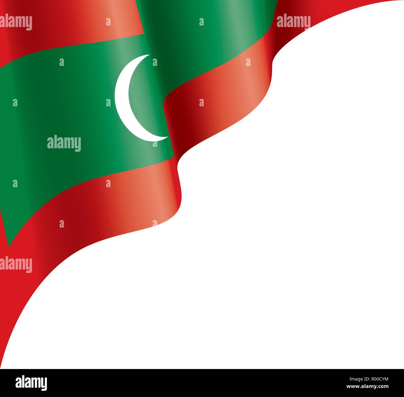 Maldives flag, vector illustration on a white background Stock Vector ...