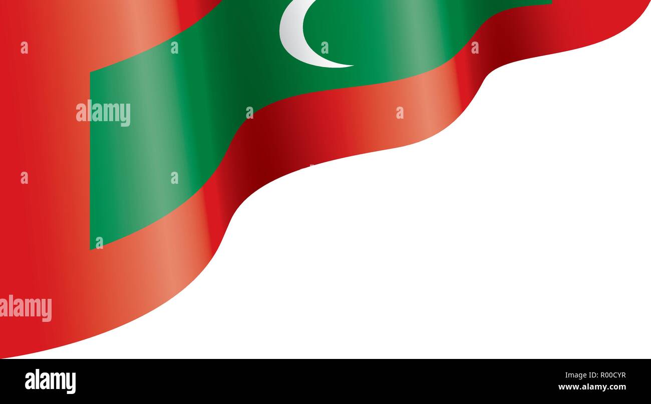 Maldives flag, vector illustration on a white background Stock Vector ...