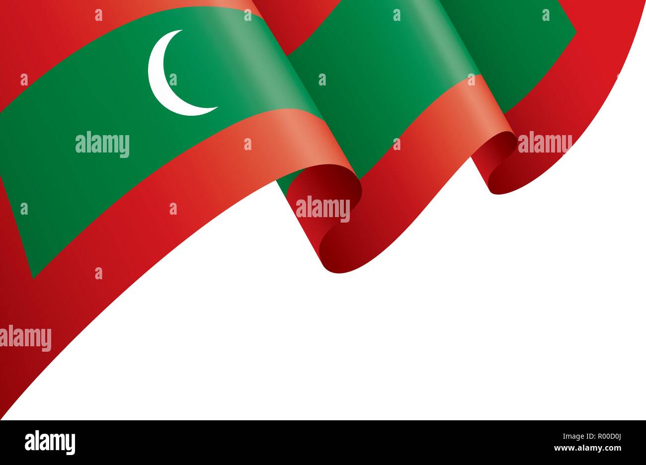 Maldives flag, vector illustration on a white background Stock Vector ...