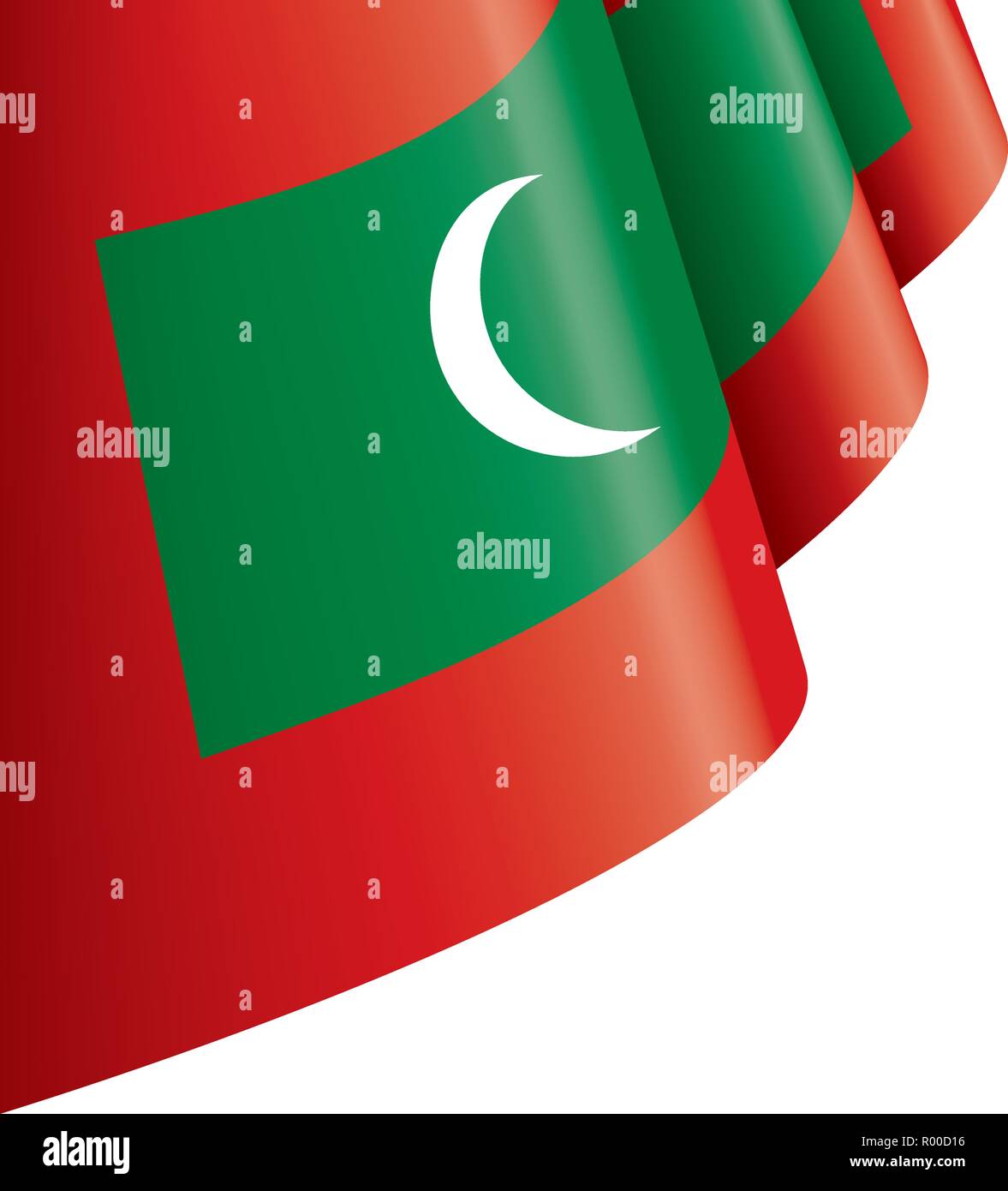 Maldives flag, vector illustration on a white background Stock Vector ...