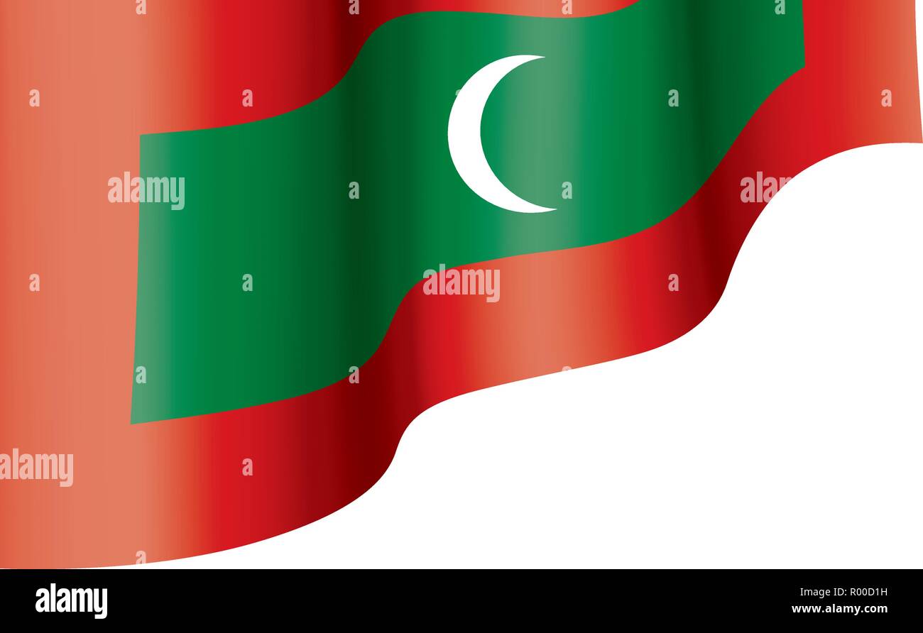 Maldives flag, vector illustration on a white background Stock Vector ...