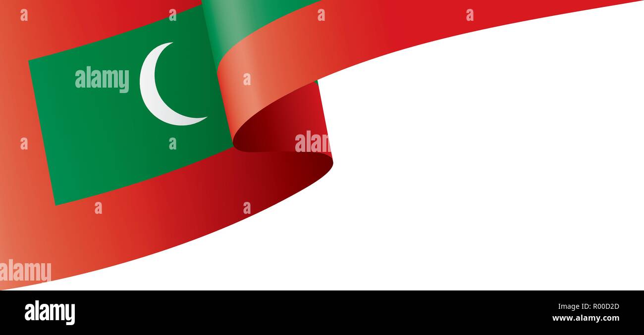 Maldives flag, vector illustration on a white background Stock Vector ...