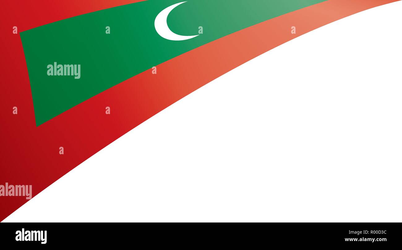 Maldives flag, vector illustration on a white background Stock Vector ...