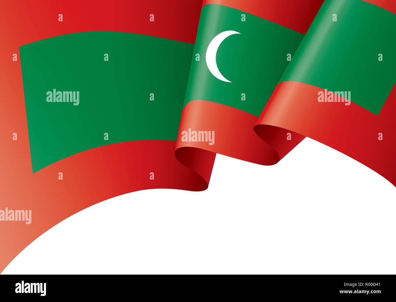 Maldives flag, vector illustration on a white background Stock Vector ...