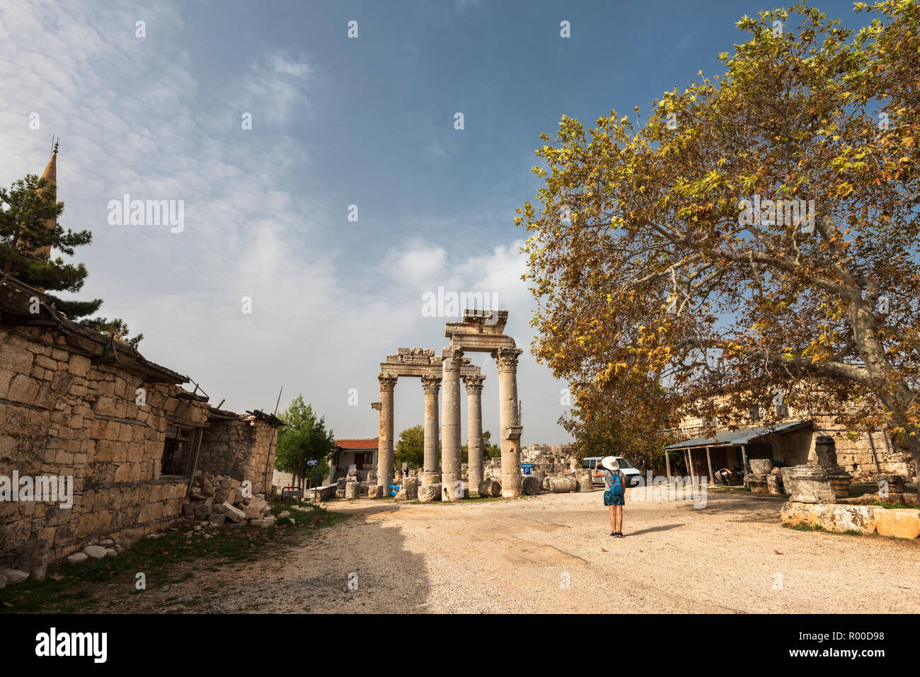 Uzuncaburc Ancient City Ceremonial Gate entrance. Uzuncaburc antique ...