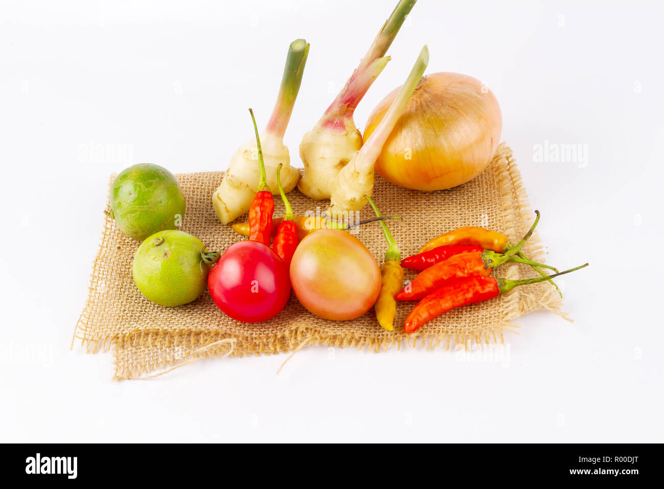 Fresh mixed vegetable on white background Stock Photo - Alamy