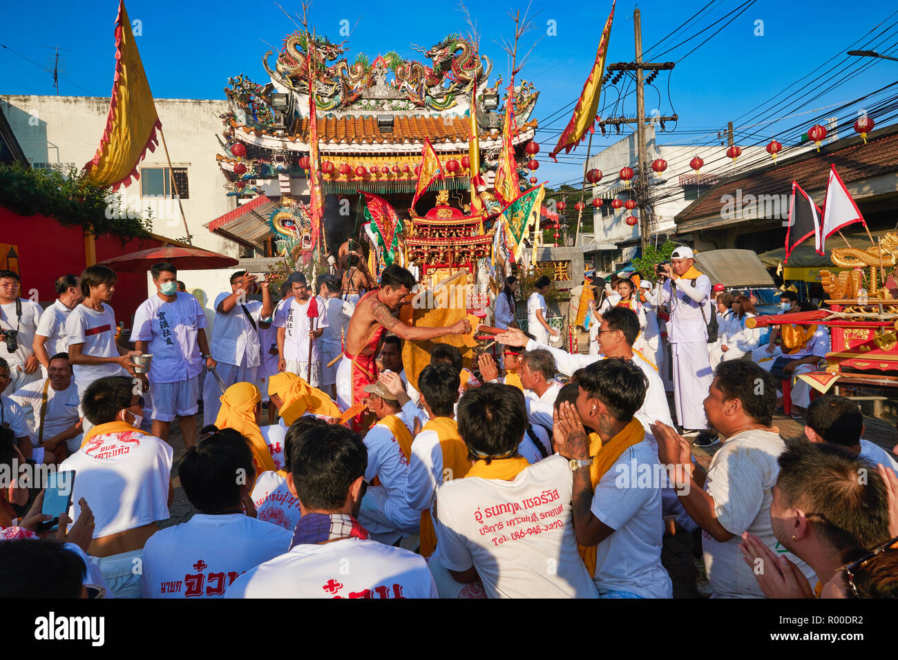 A procession during the Vegetarian Festival (Nine Emperor Gods Festival ...
