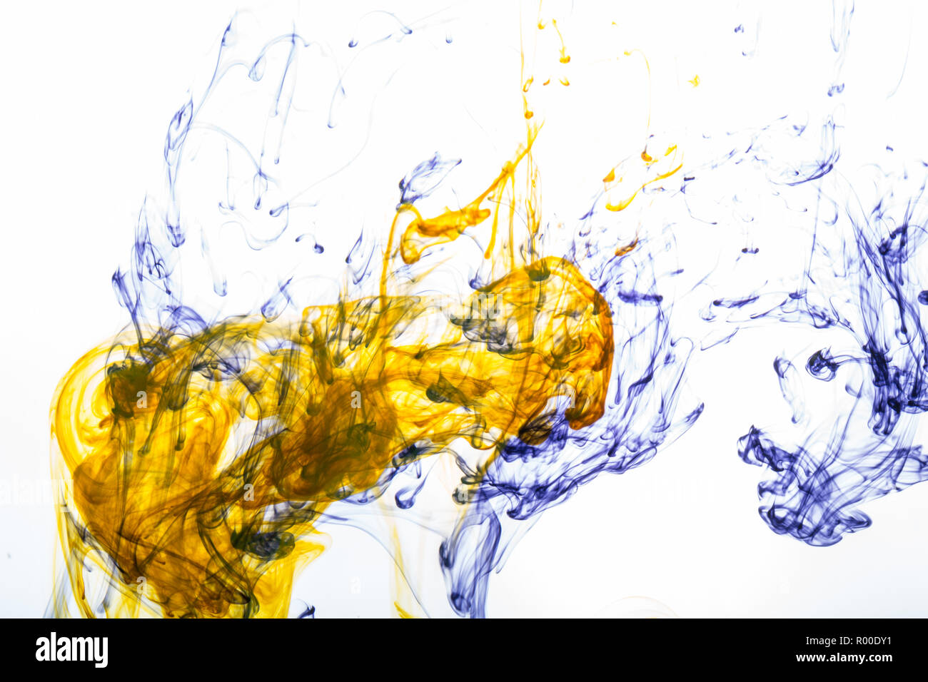 Acrylic colors and ink in water. Abstract background Stock Photo - Alamy