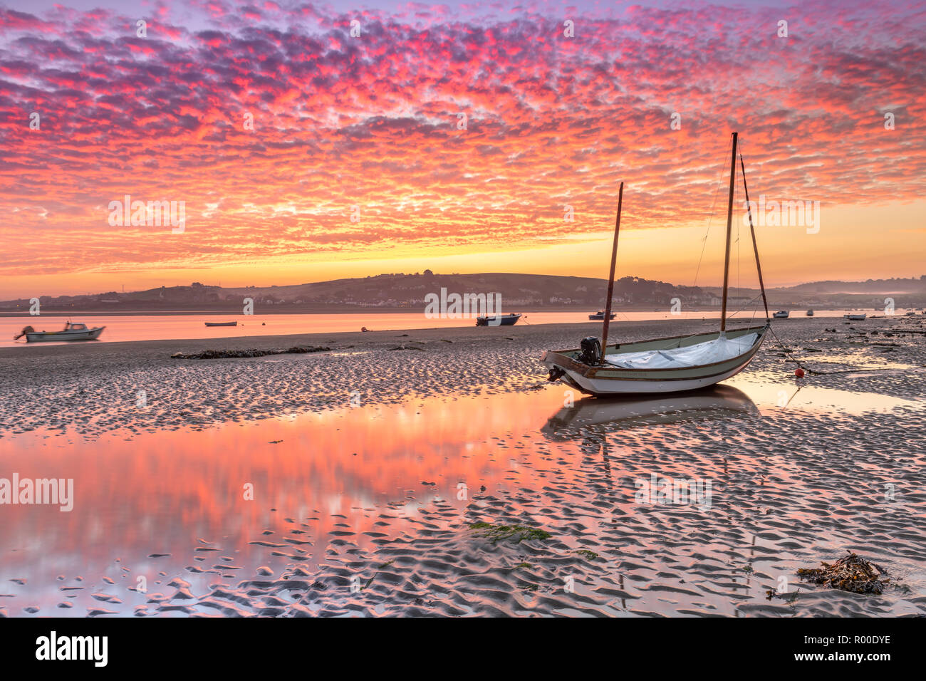After a cold night the small North Devon villages of Appledore and ...