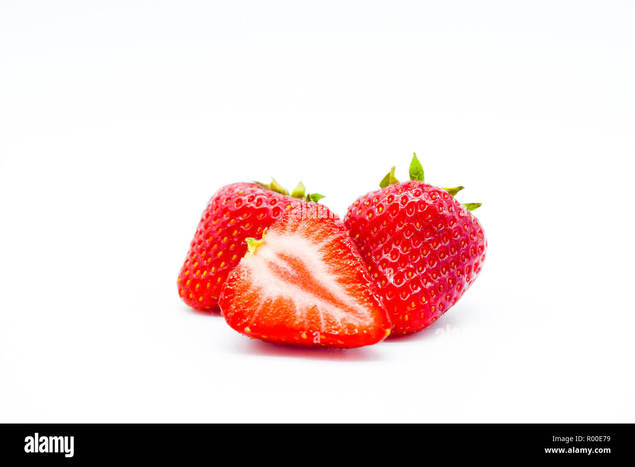 Cut strawberries Cut Out Stock Images & Pictures - Alamy