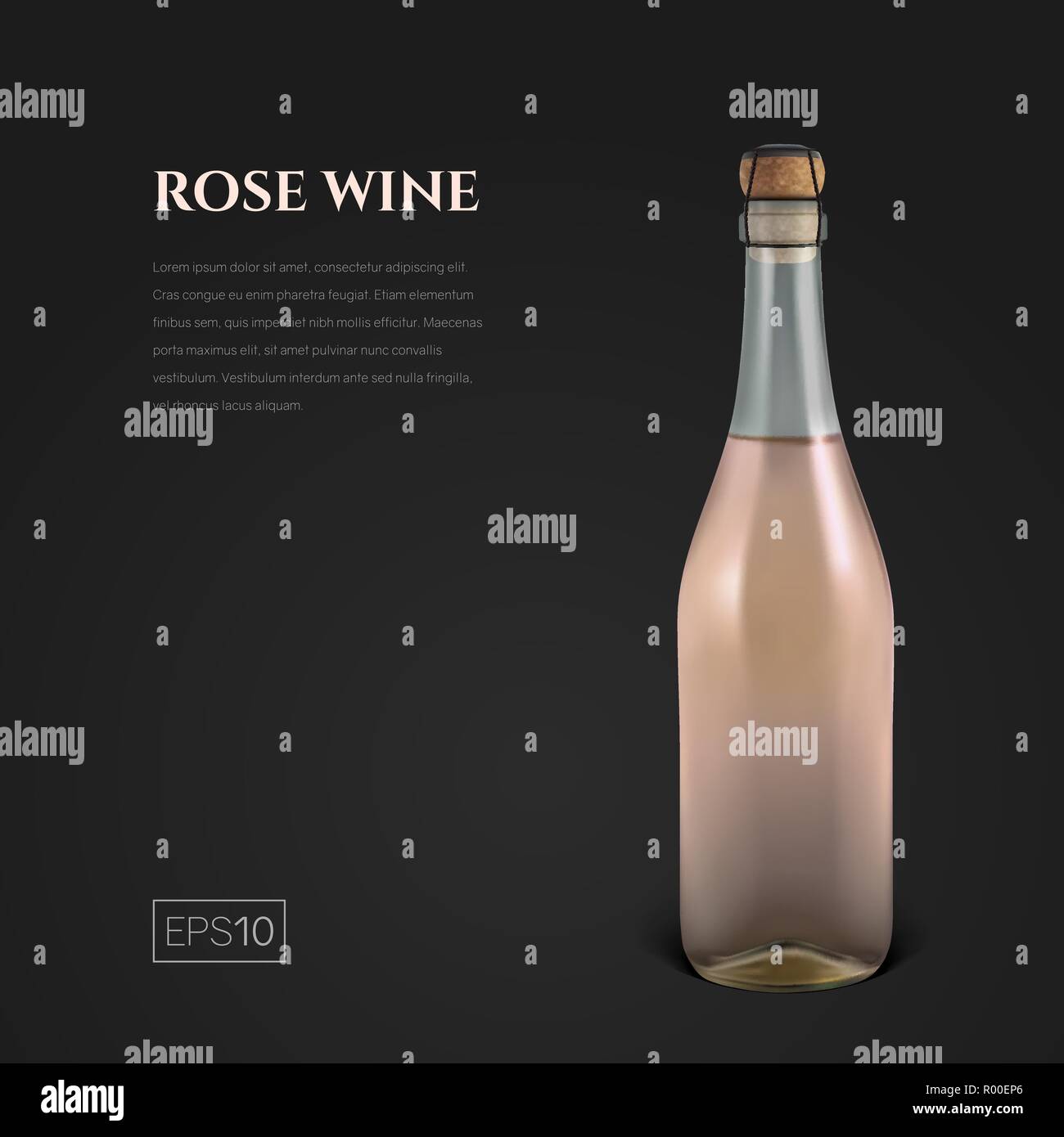Sparkling rose wine Stock Vector Images - Alamy