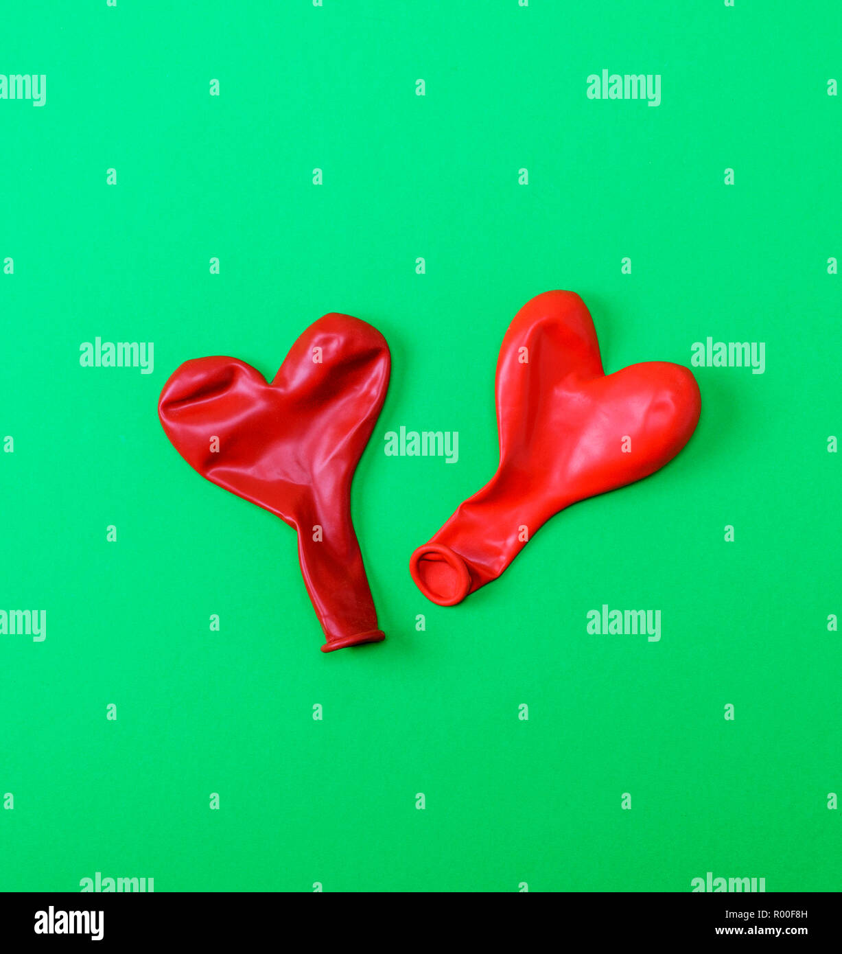 Heart red deflated balloon hi-res stock photography and images - Alamy
