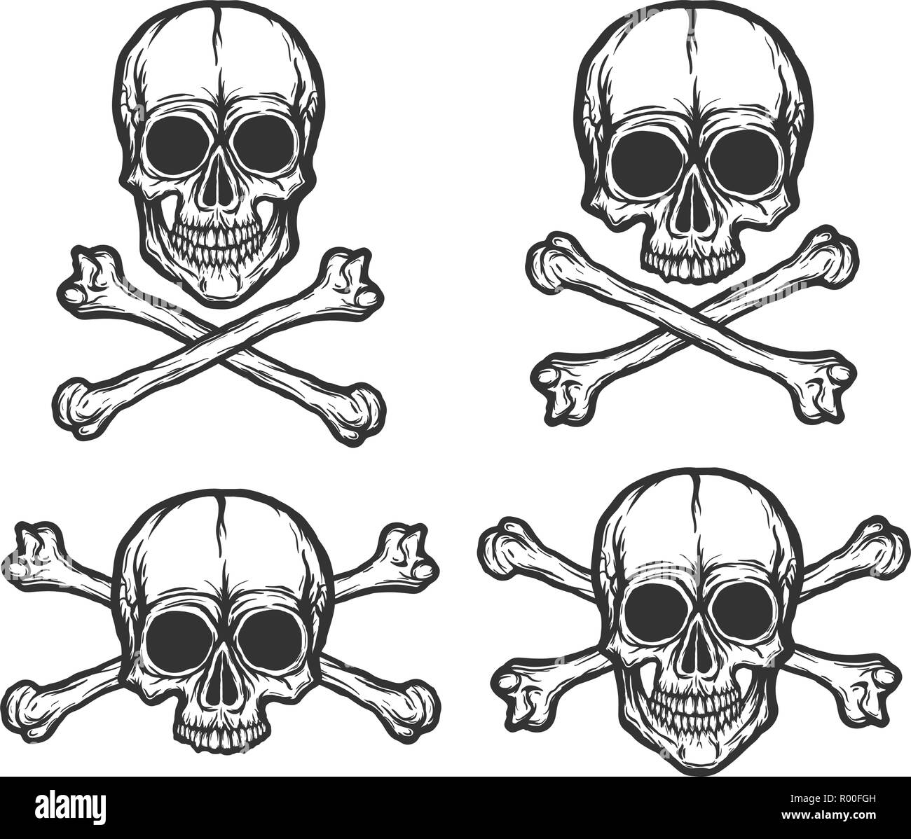 Human skulls vector set Stock Vector Image & Art - Alamy
