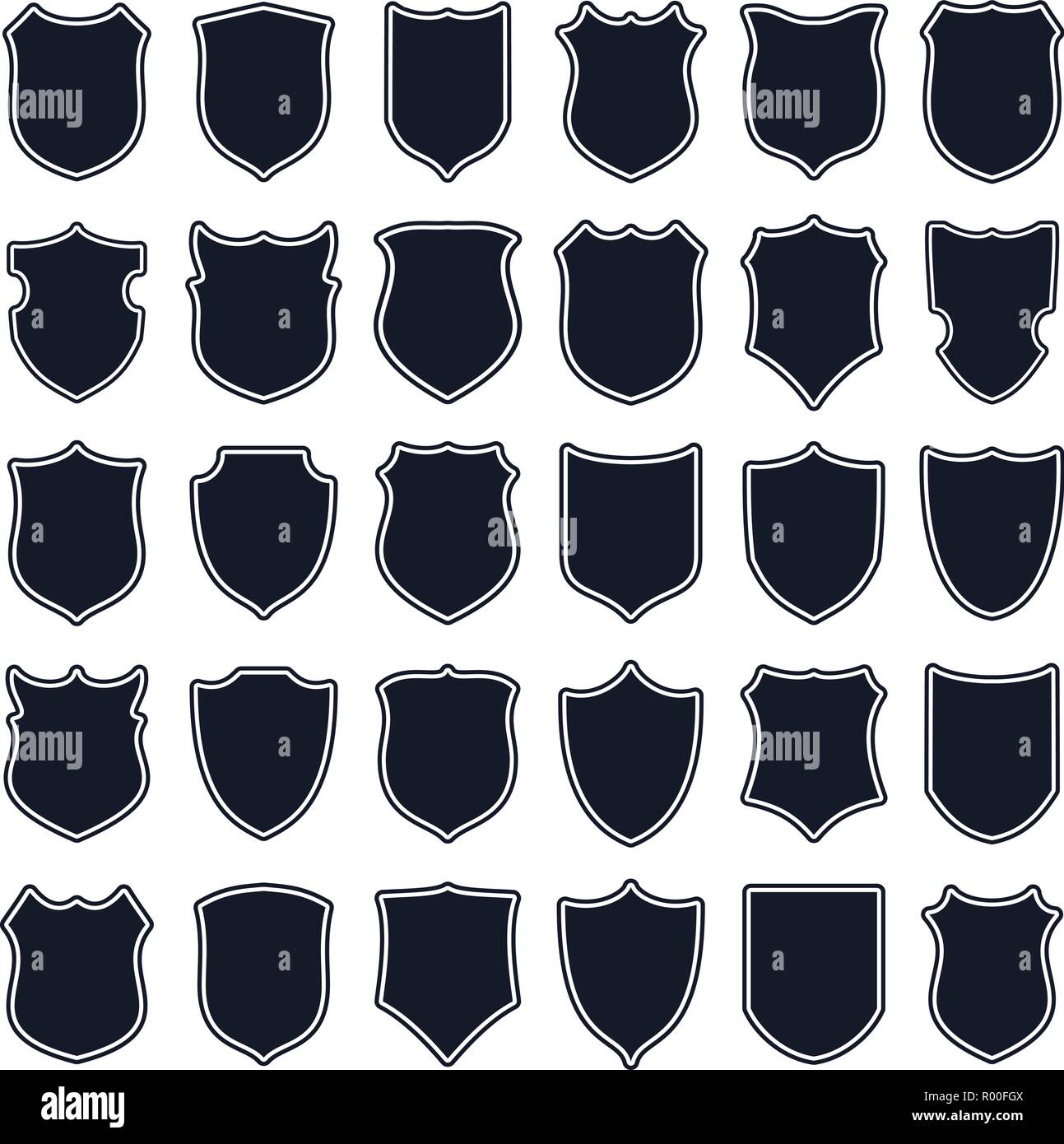 Set of shields Stock Vector Image & Art - Alamy