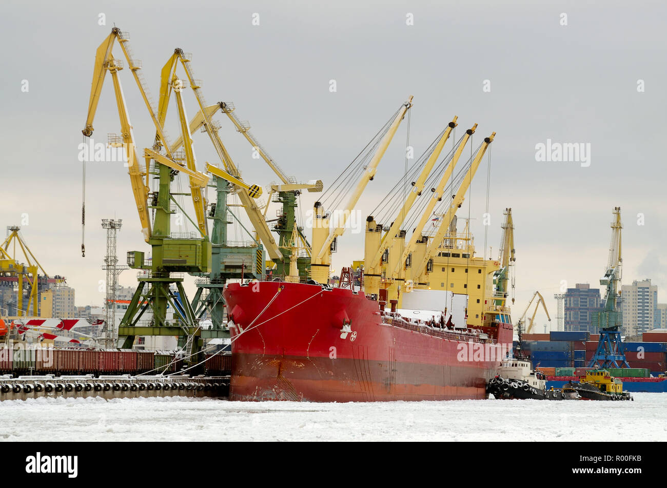 The seaport is an industrial area of the city.Here loading and ...
