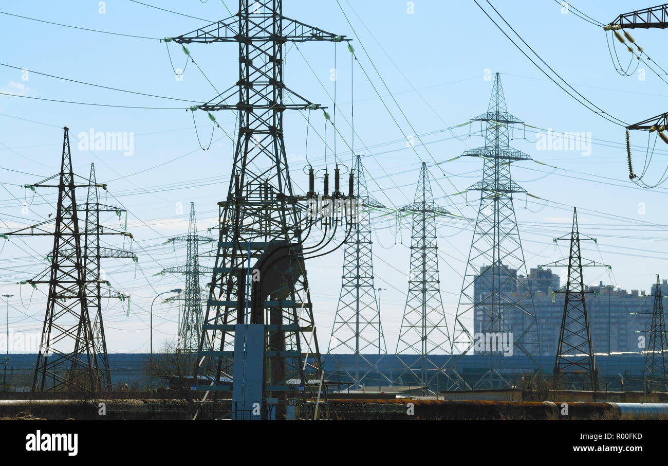 Electric current transmission line.Designed for power transmission.It ...