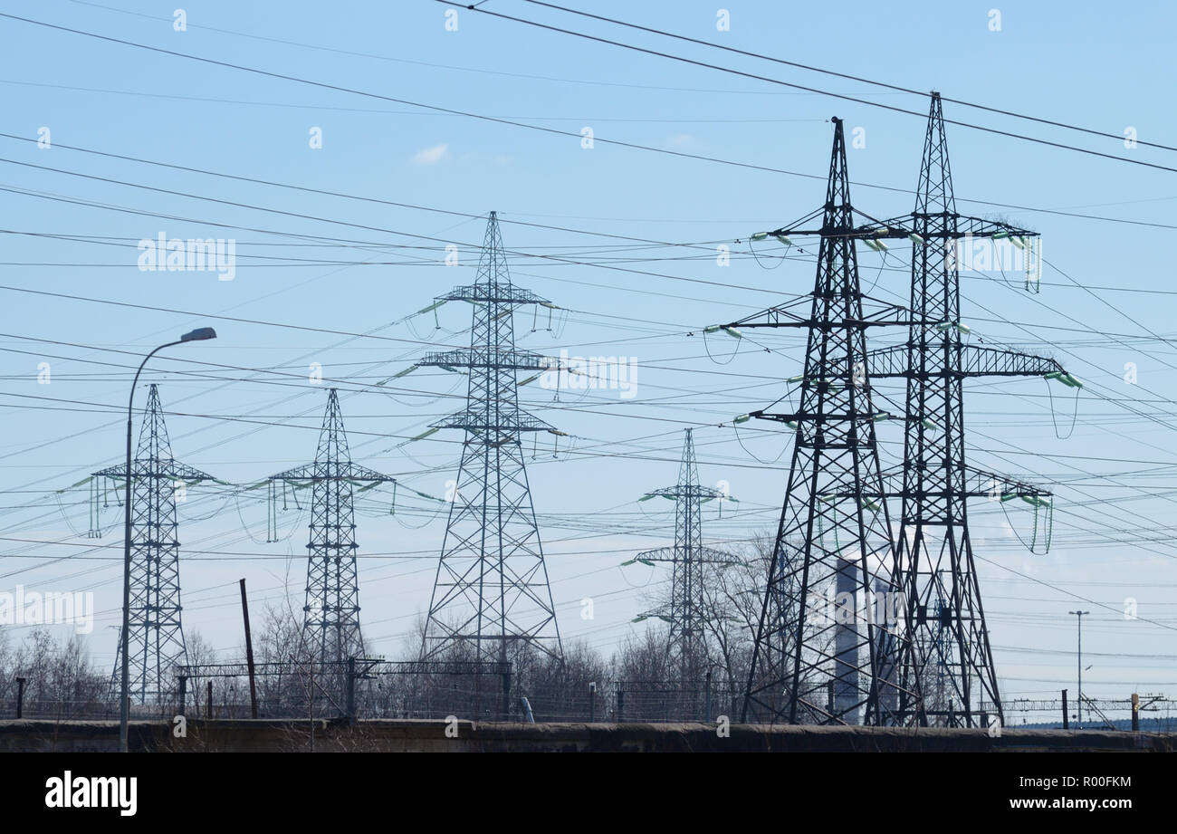 Electric current transmission line.Designed for power transmission.It ...