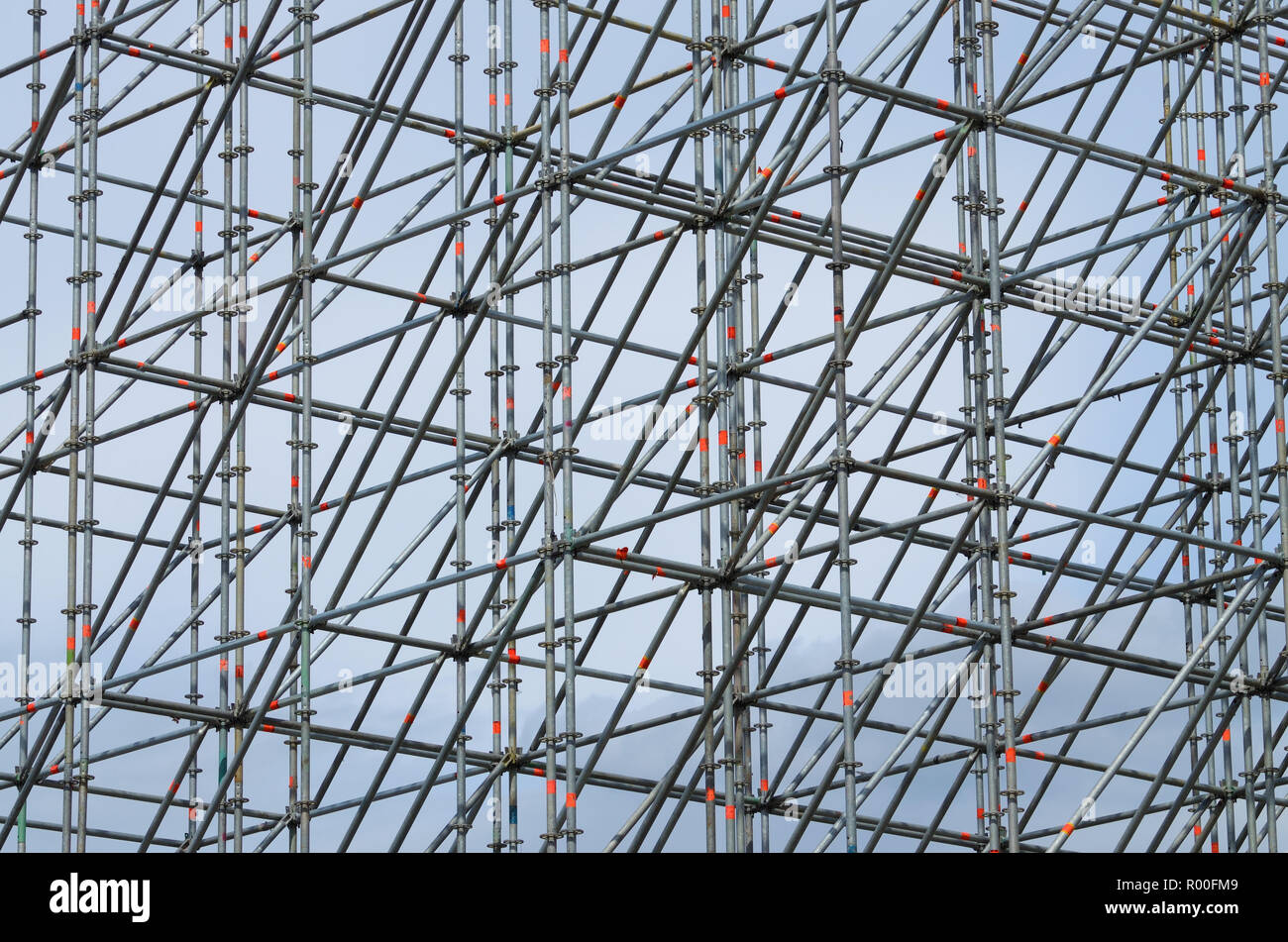 Complex metal construction.Used for the installation of a Concert venue ...