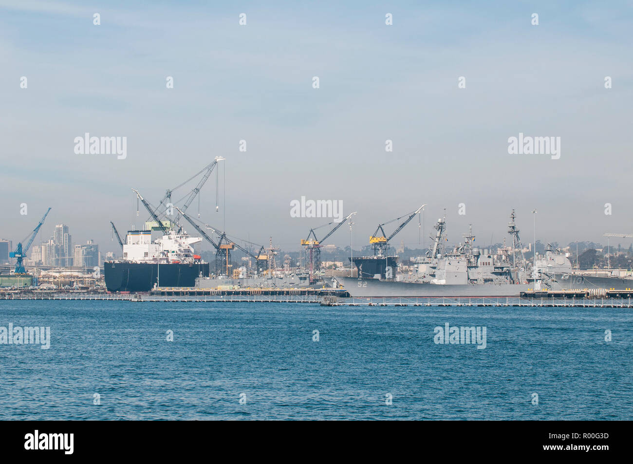 Naval dockyards, San Diego Harbor, San Diego, California Stock Photo ...