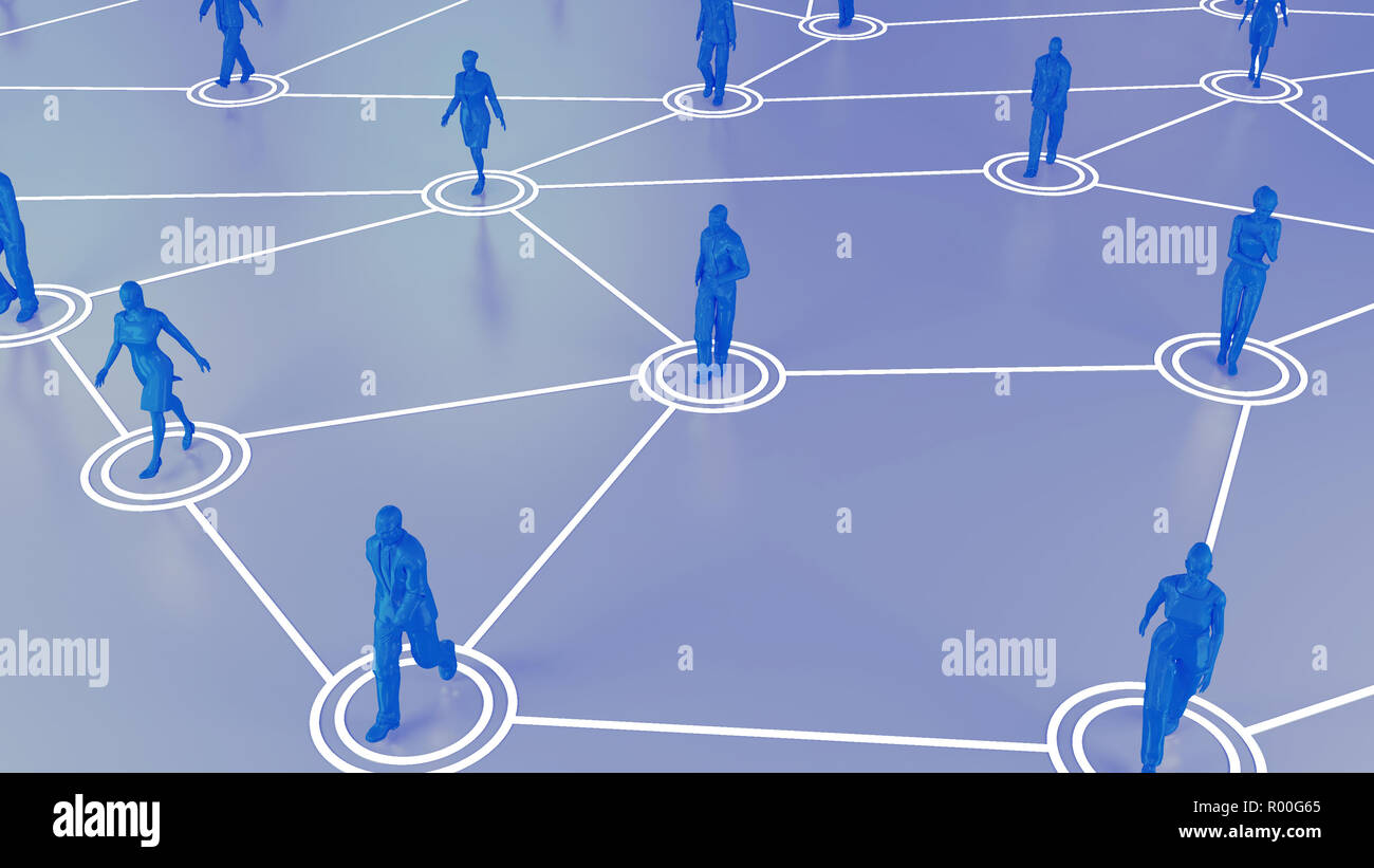 3D rendering with social communication and network concept with 3d ...