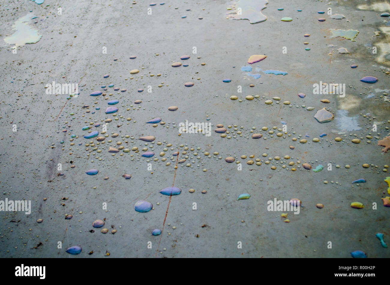 Oil puddle petrol hi-res stock photography and images - Alamy
