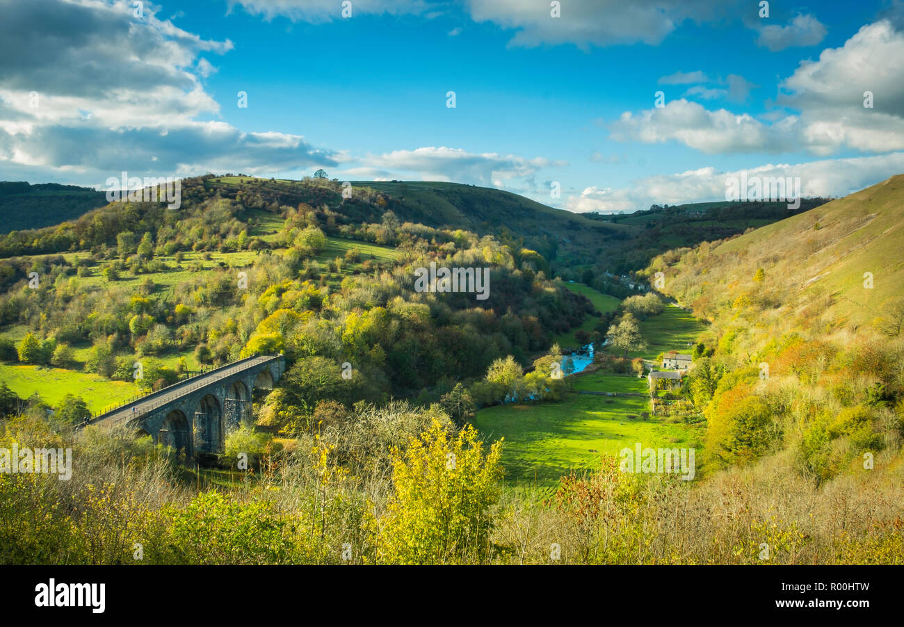 Monsal Dale and the Headstone Viaduct in Derbyshire Stock Photo - Alamy