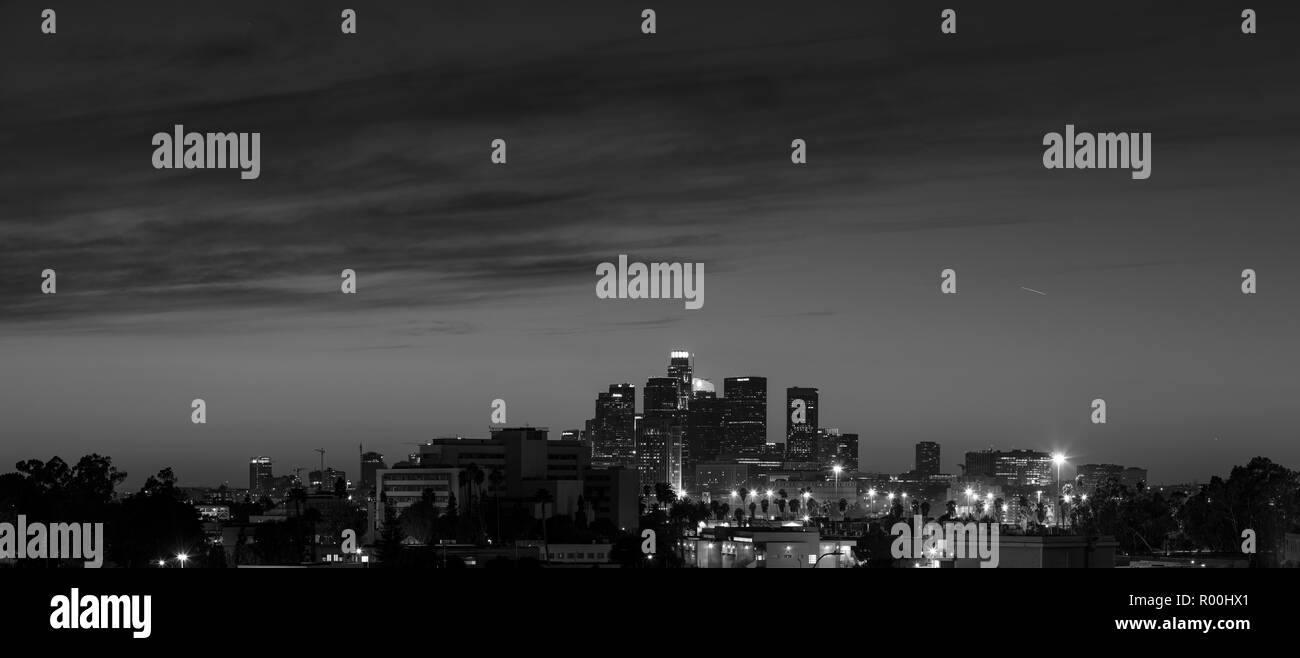 Sunset cityscape of Los Angeles Stock Photo - Alamy