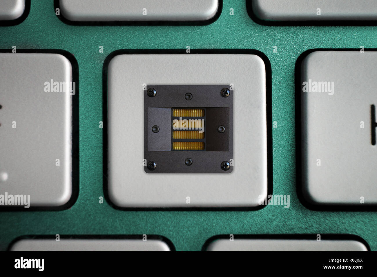 Key on keyboard with speaker tweeter icon Stock Photo - Alamy