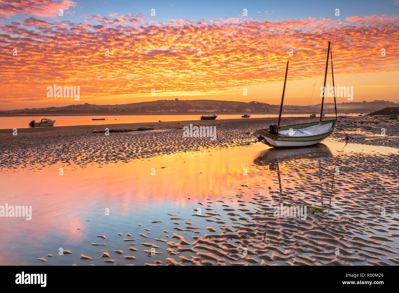 After a cold night the small North Devon villages of Appledore and ...