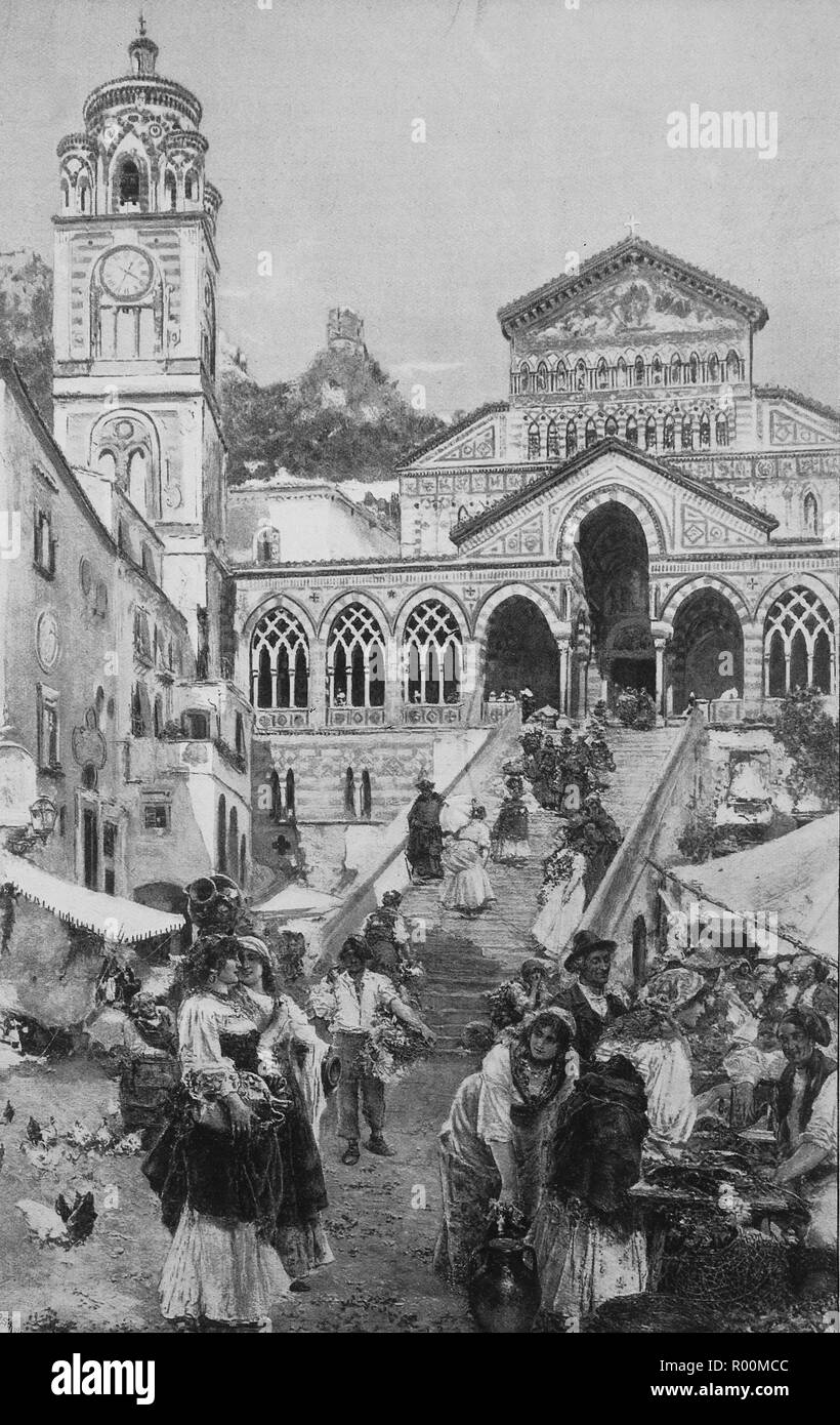 Market scene drawing hi-res stock photography and images - Alamy