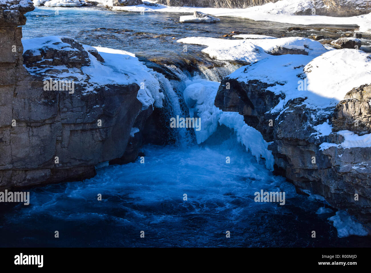 winter scenes in the Rocky mountains of Alberta Stock Photo - Alamy