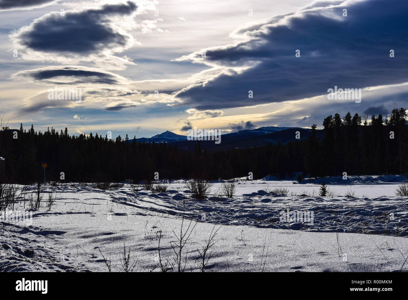winter scenes in the Rocky mountains of Alberta Stock Photo - Alamy