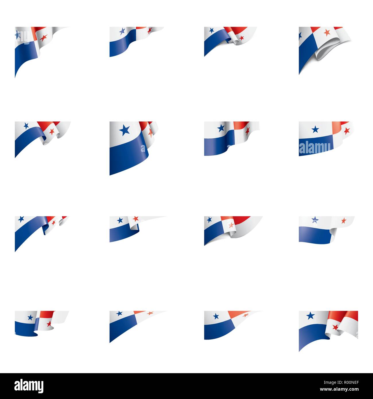 Panama flag, vector illustration on a white background Stock Vector ...