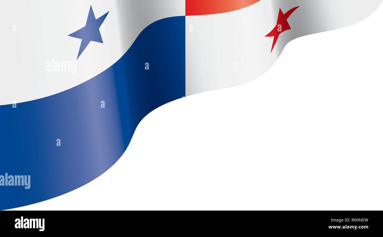 Panama flag, vector illustration on a white background Stock Vector ...