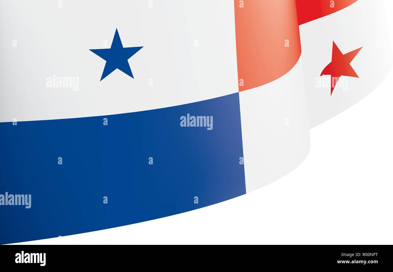 Panama flag, vector illustration on a white background Stock Vector ...