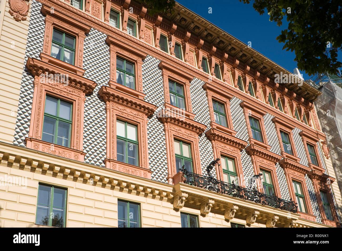 Wien, Ringstraße, Mietshaus Schottenring 23 von Otto Wagner Stock Photo ...